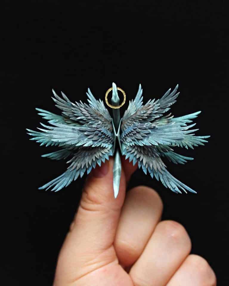 Artist Creates Origami Cranes With Intricate Details And They’re ...