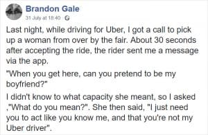 Uber Driver Saves Lady Passenger From Creepy Guy By Pretending To Be ...