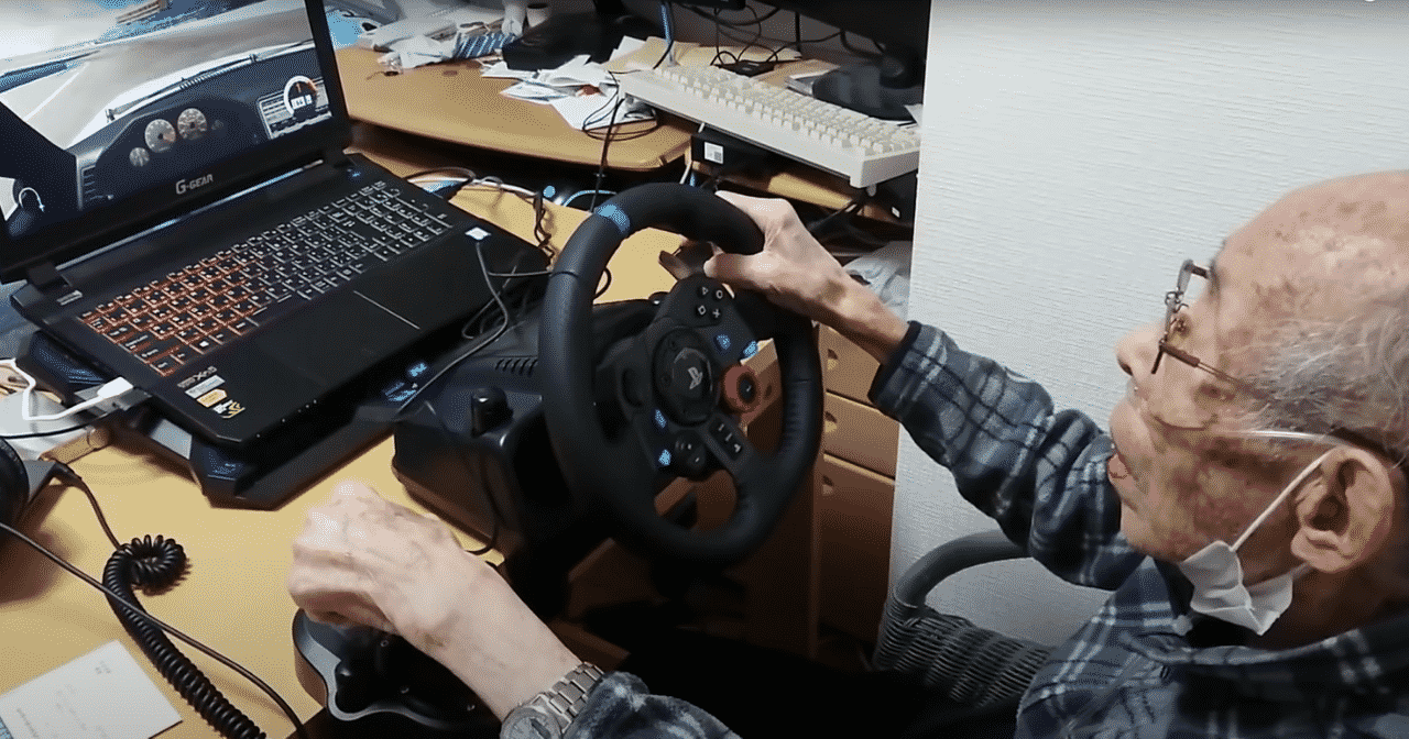 93-Year-Old Retired Taxi Driver Loves Playing Racing Games – Elite Readers